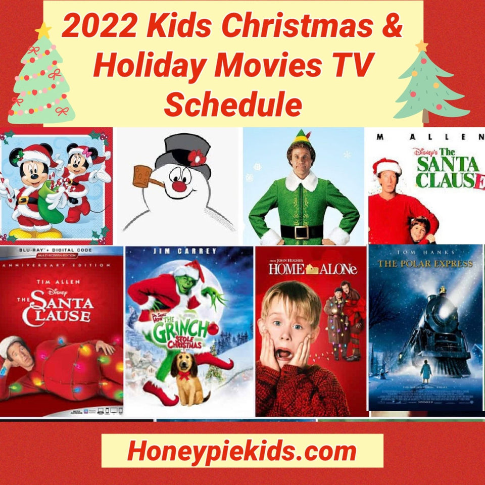 2022 Christmas and Holiday Kids Movies TV Schedule | HONEYPIEKIDS
