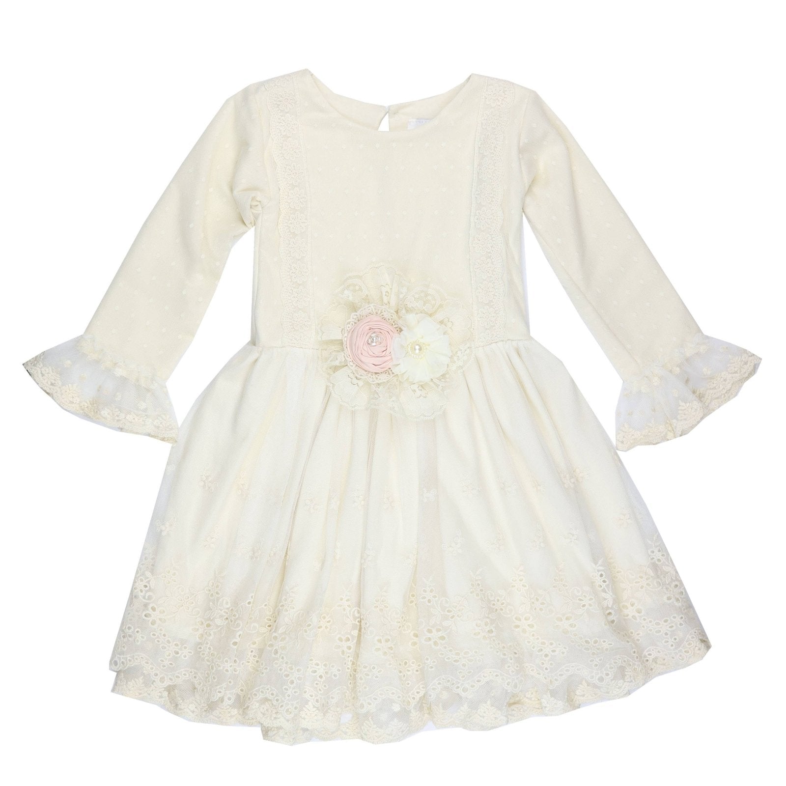 Frilly Frocks Ivory Juliet Dress | HONEYPIEKIDS