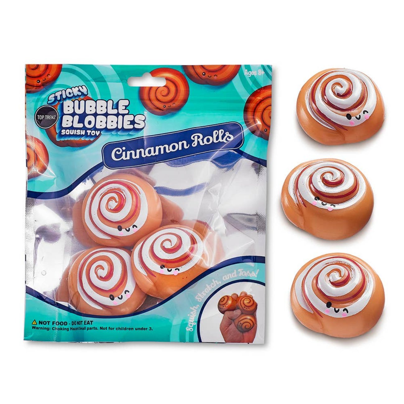Cinnamon Roll Sticky Bubble Blob Squeeze Fidget Toy | HONEYPIEKIDS