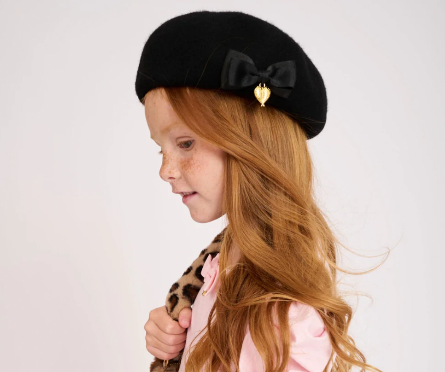 Angel's Face Girls BLACK Beret Hat | HONEYPIEKIDS