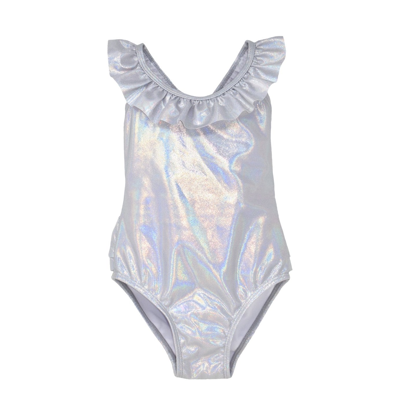 Flap Happy Kids UPF50+ Mindy Crossback Silver Swimsuit | HONEYPIEKIDS