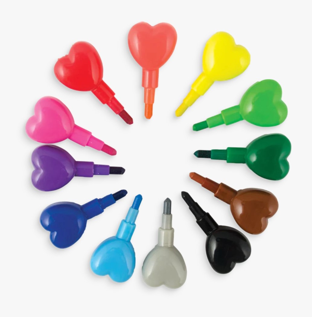 Heart to Heart Stacking Crayons | HONEYPIEKIDS.COM