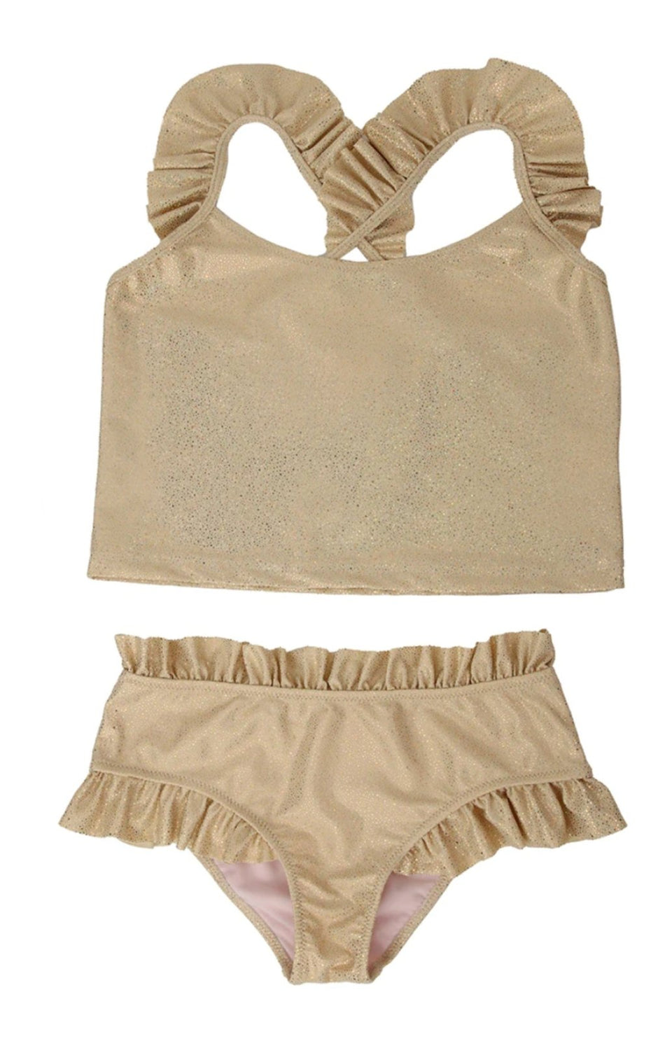 Piccoli Principi Swimwear - Arianna Gold Swimsuit | HONEYPIEKIDS