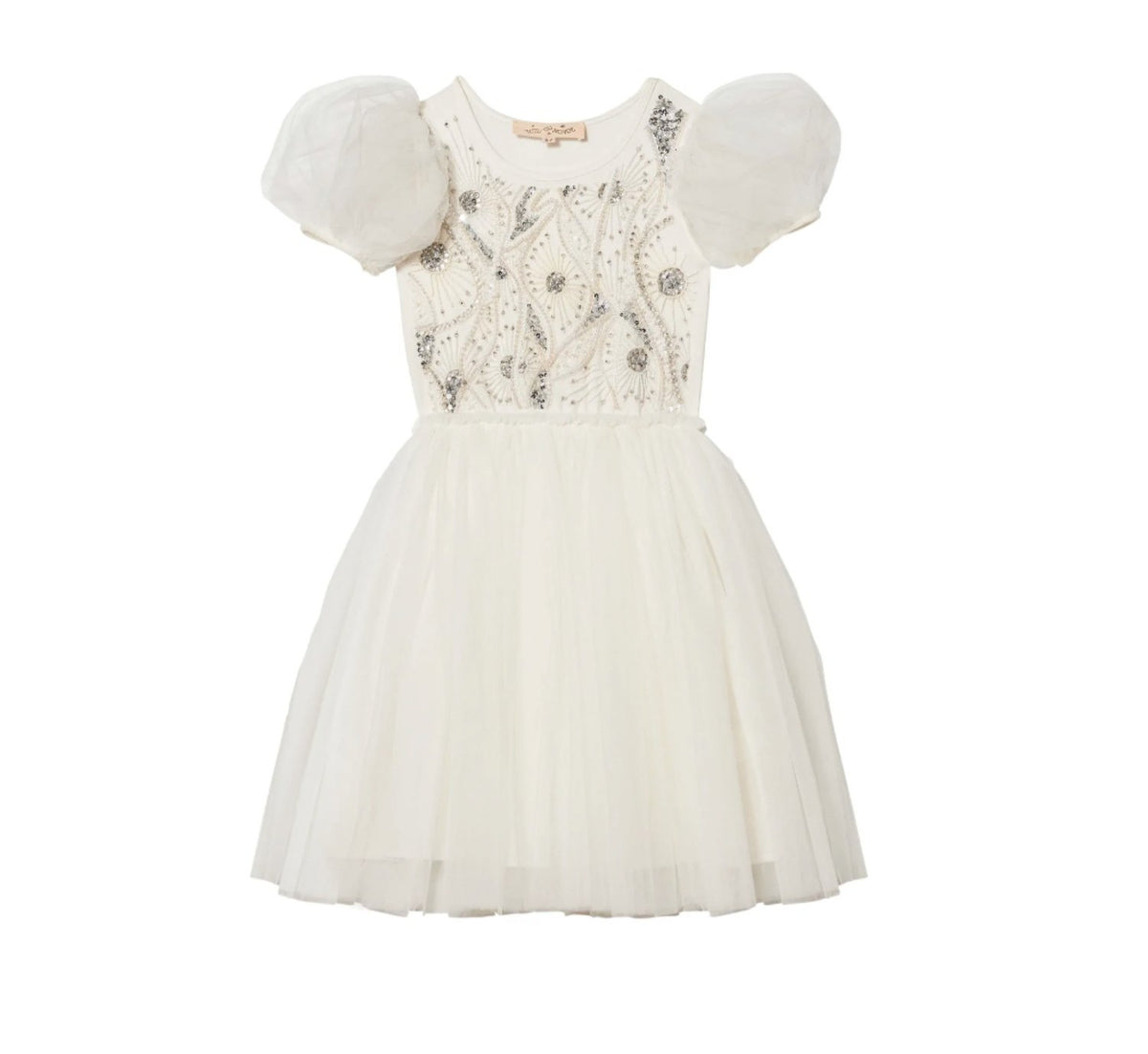 Tutu Du Monde Girls Floweret Tutu Dress In Milk | HONEYPIEKIDS