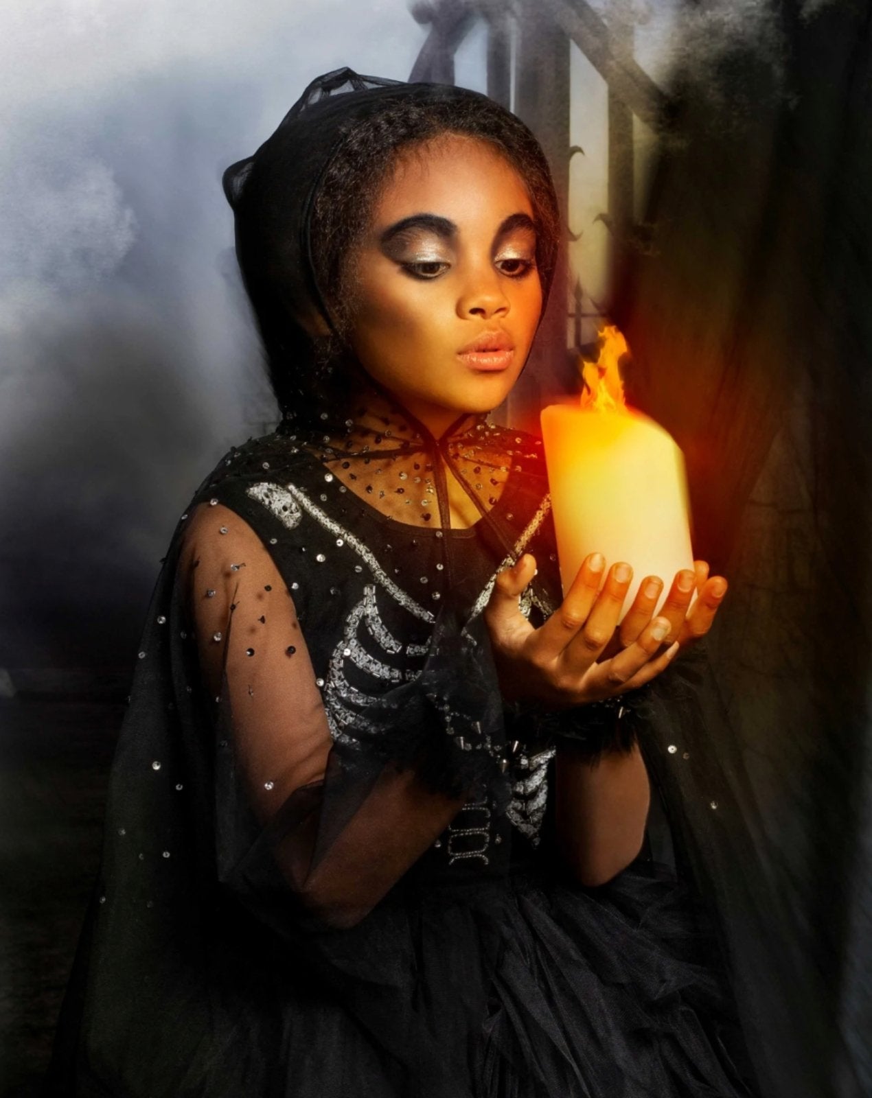 Tutu Du Monde Girls Halloween Dark Angel Cape | HONEYPIEKIDS